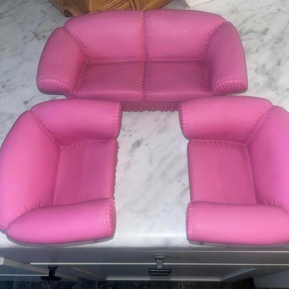 Mattel | Toys | 988 Barbie Furniture Pink Sofa And 2 Chairs | Poshmark